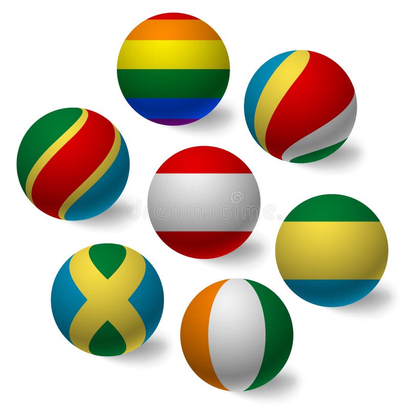 Color ball set stock illustration. Illustration of icon - 155614067