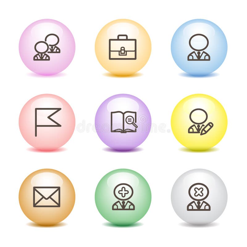 Color Ball Web Icons, Set 1 Stock Vector - Illustration of design, blue ...