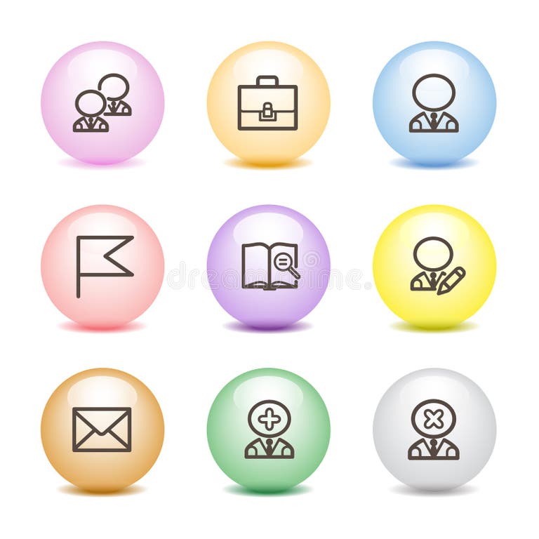 Color Ball Web Icons, Set 1 Stock Vector - Illustration of design, blue ...
