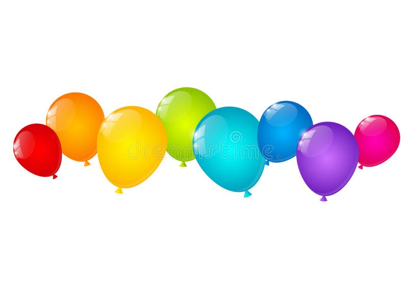 Color Balloons Border for Your Design Stock Vector - Illustration of ...