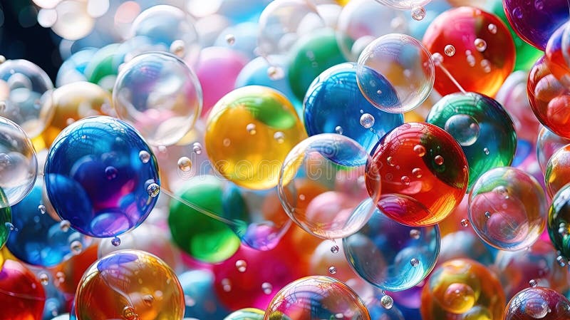 Color Balloons in the Form of Bubbles for Playful Decor Stock ...