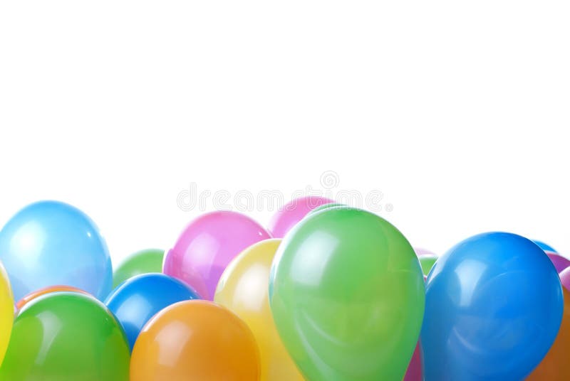 Color balloons isolated stock photo. Image of festive - 14848400