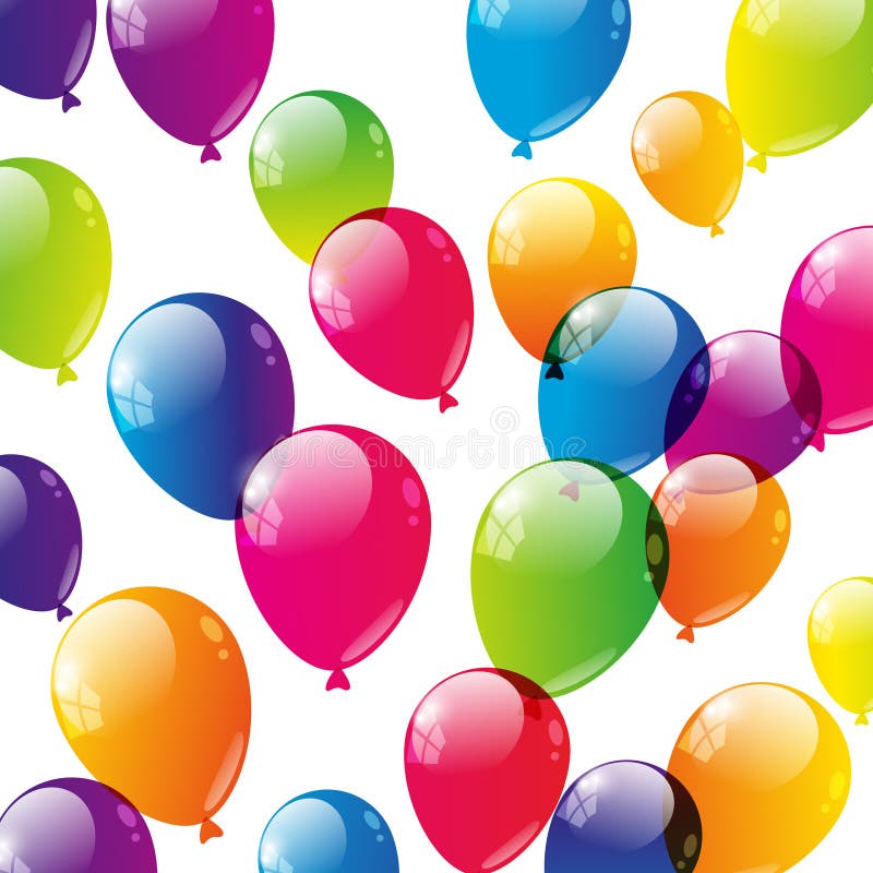 Watercolor Pink and Glittering Gold Balloons Seamless Pattern. Stock ...