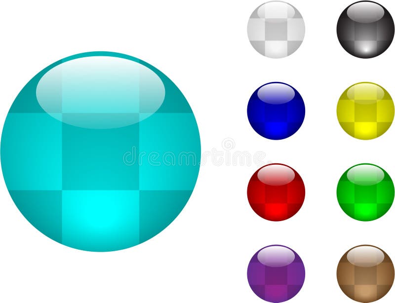 Color balls stock vector. Illustration of shiny, shadow - 4001708