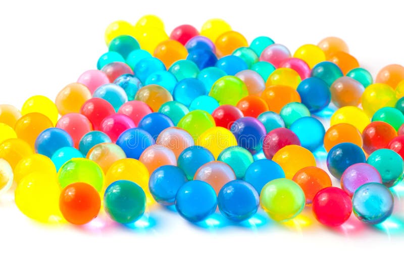 Color balls of polymer gel stock photo. Image of abstract - 86976888