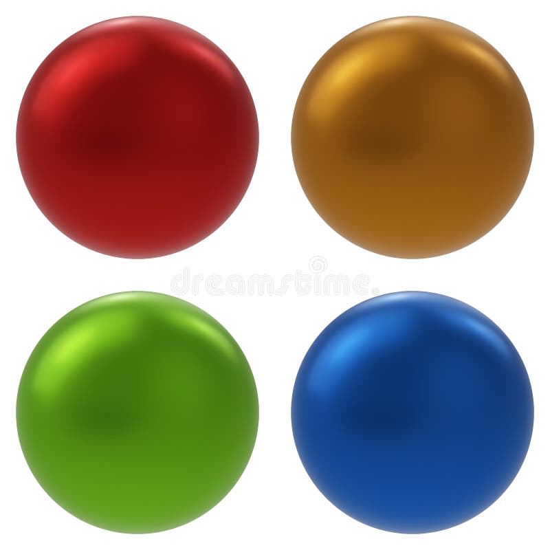 Color Balls Set Isolated on White Background Stock Illustration ...