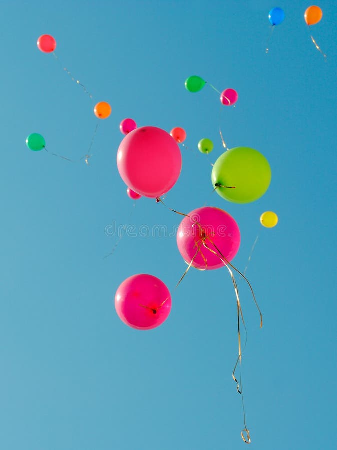 Color baloons 2 stock image. Image of decor, flying, colorful - 14546013