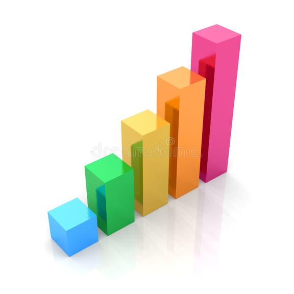 Color bar chart stock illustration. Illustration of growth - 8748129