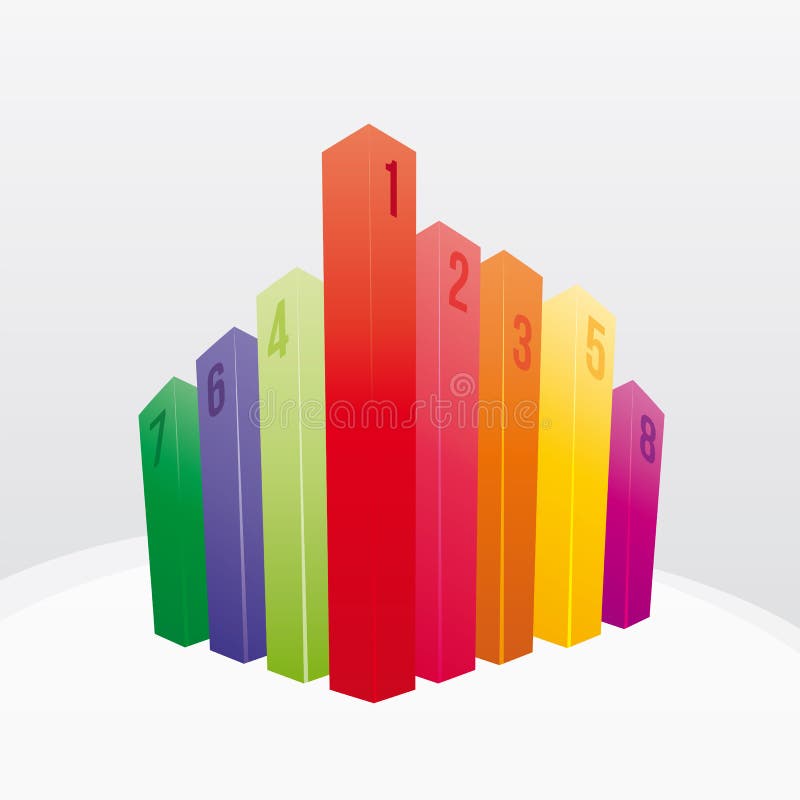 Color bar chart stock vector. Illustration of business - 38682888