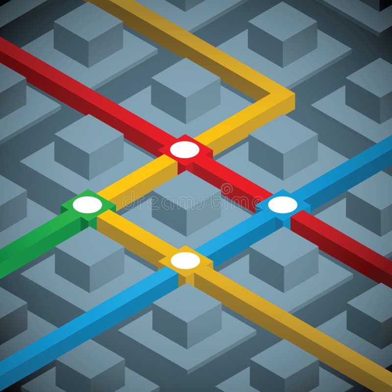 Color Bar Intersection stock illustration. Illustration of direction ...