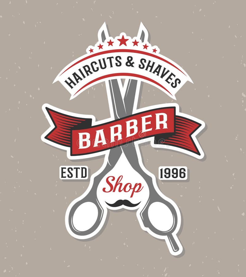 Color Barber Scissors Poster Ilustración del Vector - Ilustración de ...