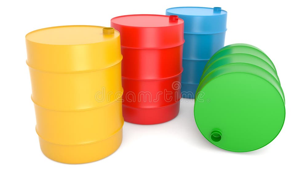 Color barrels stock illustration. Illustration of chemical - 13129263