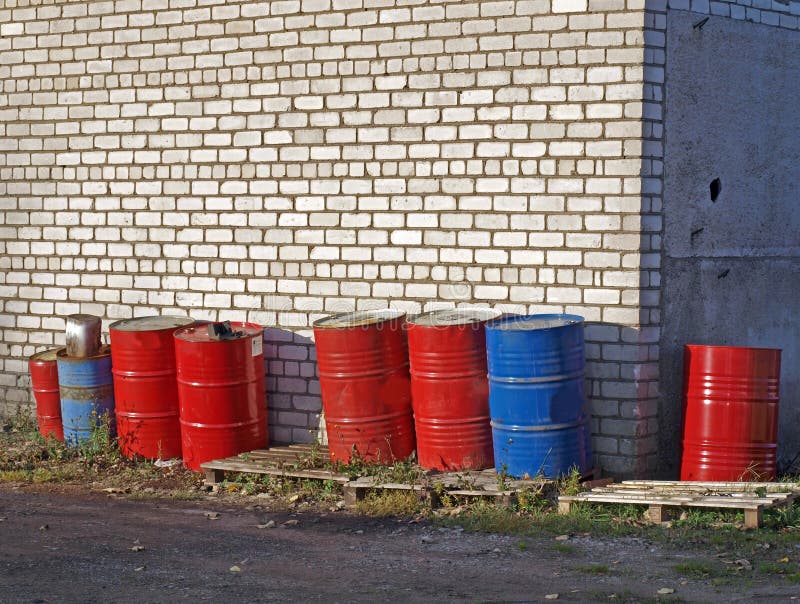 Color barrels stock image. Image of outdoor, fuel, barrel - 21873127