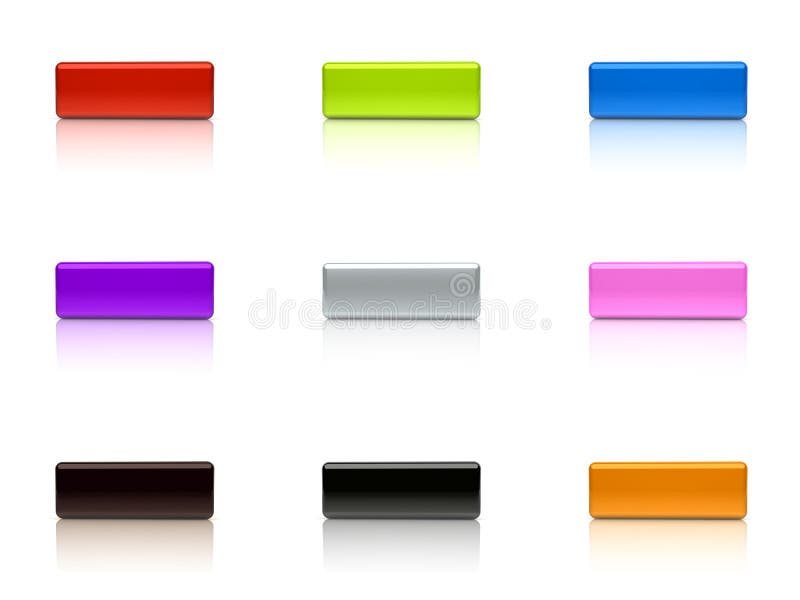 Black Buttons With Color Bars Stock Illustration - Illustration of ...