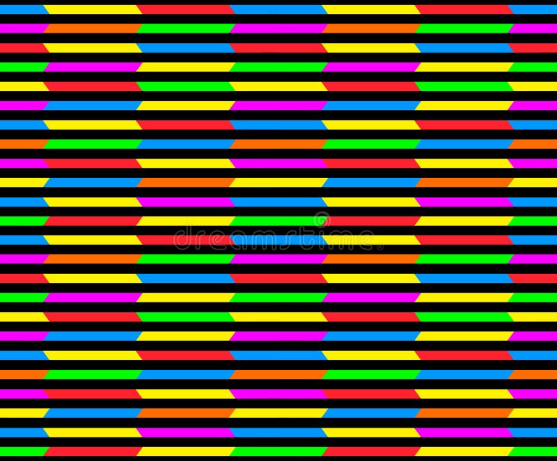 Color Bars Geometry on a Black Background. Stock Vector - Illustration ...