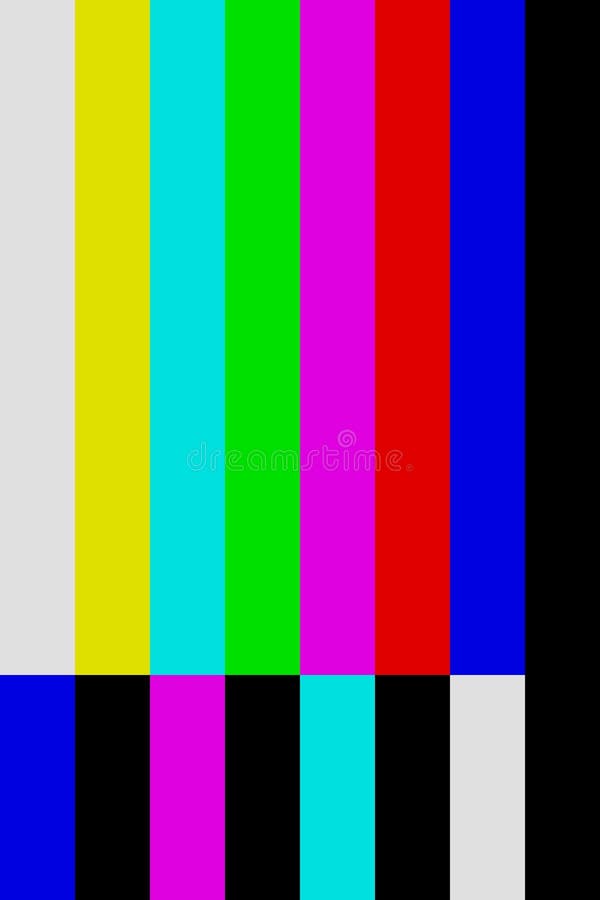Color Bars Tv Off Air Screen Stock Illustration - Illustration of color ...