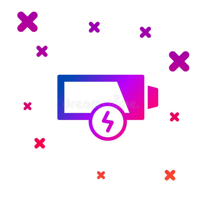 Color Battery Charge Level Indicator Icon Isolated on White Background ...