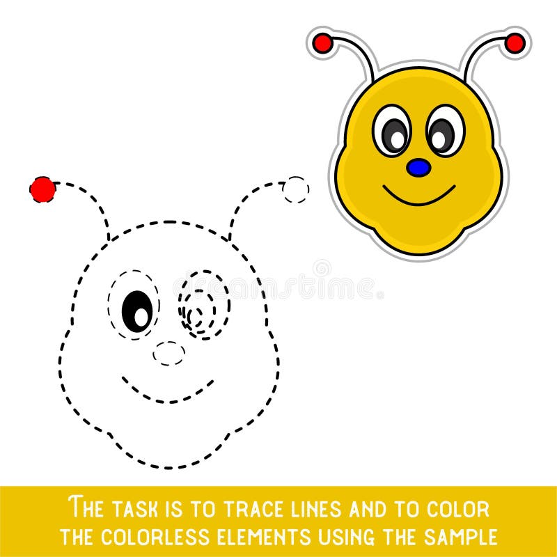 Color Bee Face. Restore Dashed Lines. Color the Picture Elements. Page ...