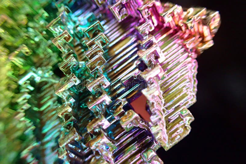 Color Bismuth Crystal Isolated Stock Image - Image of pure, blue: 50428579