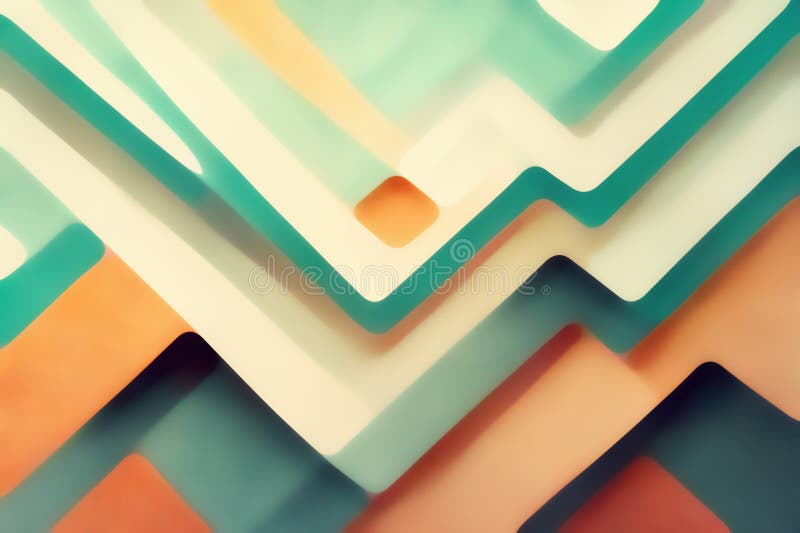 Color Block Abstract Background Orange Blue Layers AI Generated Stock ...