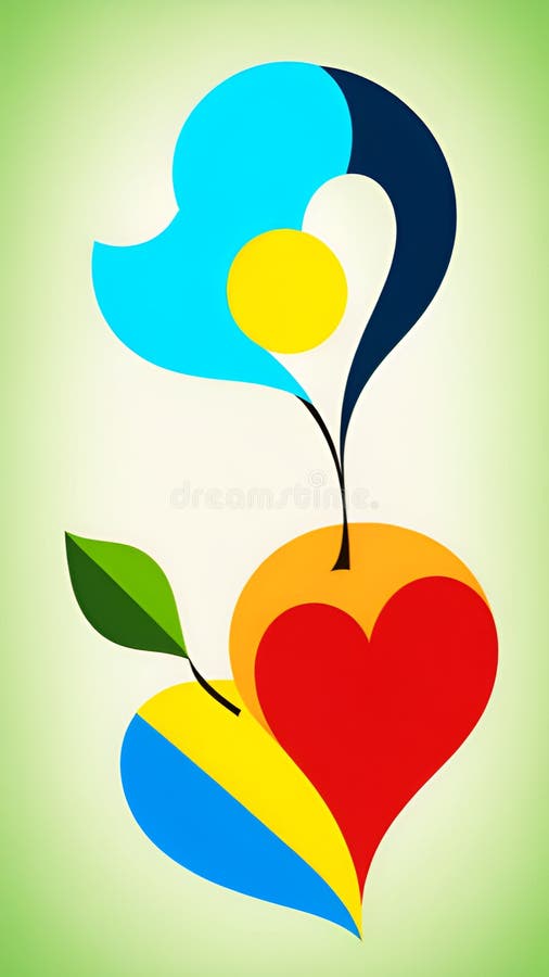 Color Block Background Cartoon Illustration Dreamy Background Design ...