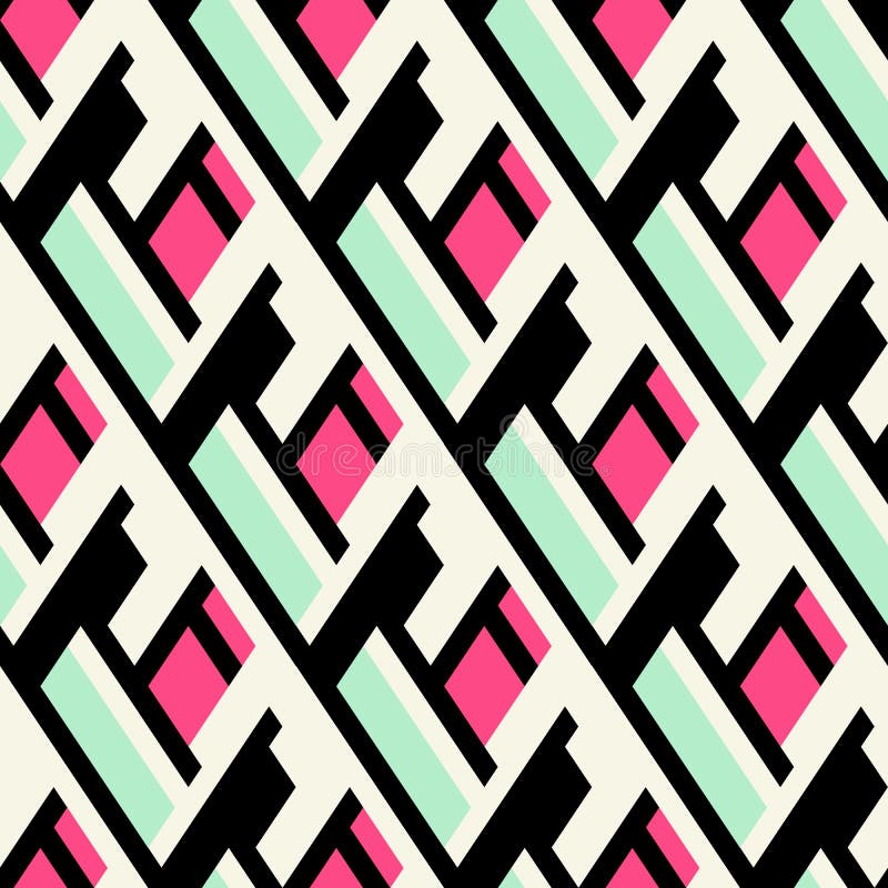 Color blocked bold pattern stock vector. Illustration of geometric ...