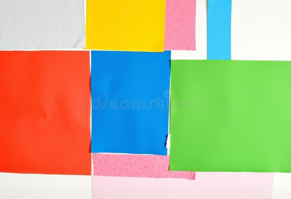 Color Blocking Using Blocks of Color To Divide the Collage and C Stock ...