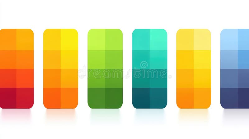 Color Blocks in Gradient Shades Create a Visually Pleasing Arrangement ...