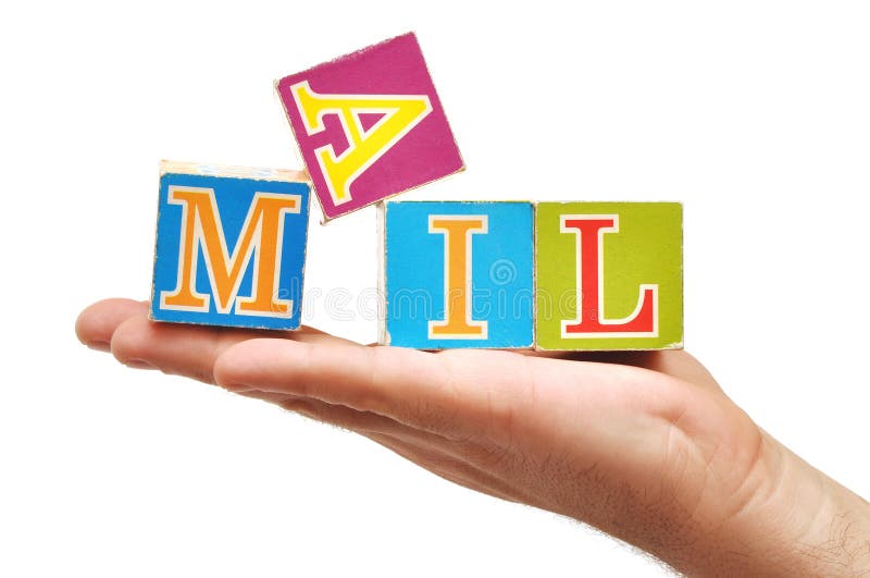 Color Blocks with Letters Form a Word Stock Image - Image of isolated ...