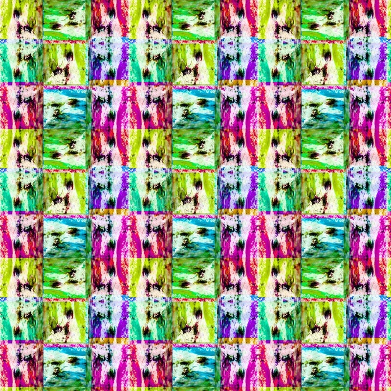 Color Blocks, Seamless Pattern. Abstract Background, Hand-painted ...