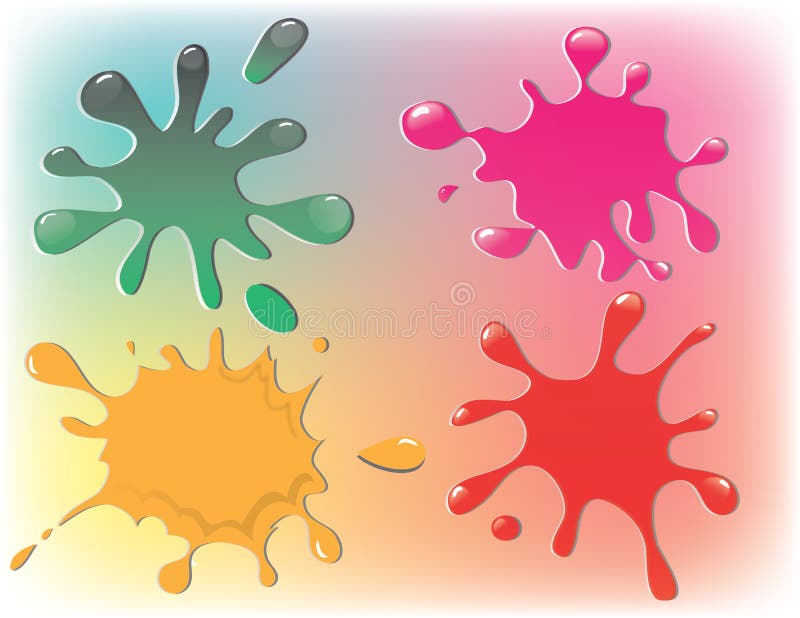 Color blots vector stock illustration. Illustration of fluid - 57607296