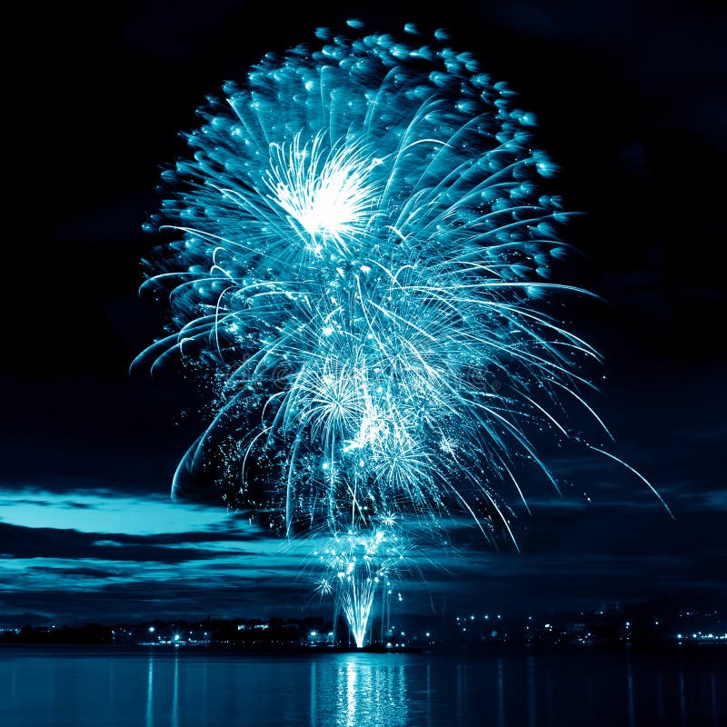 Blue firework stock photo. Image of fireworks, beautiful - 23926480