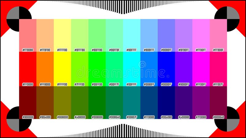 Color Board with Tracking Points and the Hex Codes Stock Illustration ...