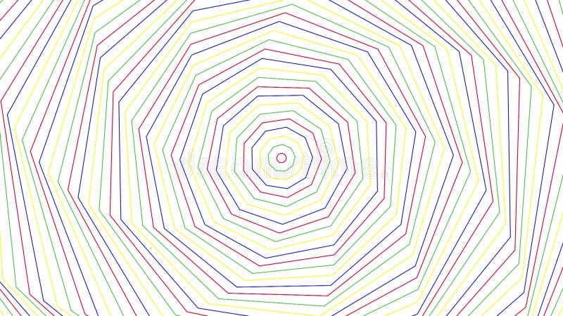 Color Bold Spin Nonagon Simple Flat Geometric on White Background Loop ...