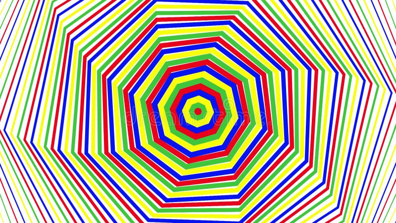 Color Bold Spin Octagon Simple Flat Geometric on White Background Loop ...