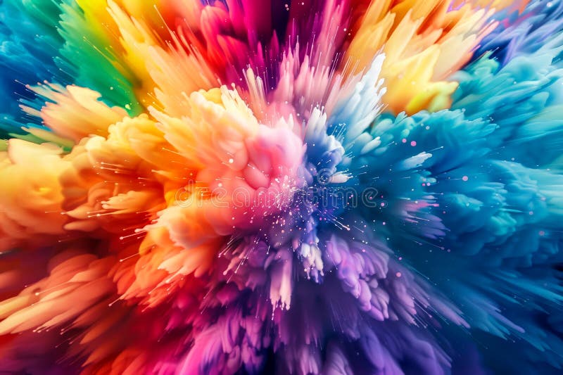 Color Bombs Explode Bright Background, HD, Generative Ai Stock Image ...