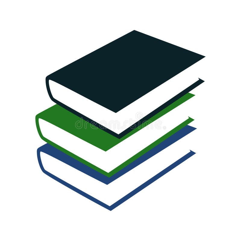 Color Book Icon in Flat Style Stock Vector - Illustration of book, heap ...