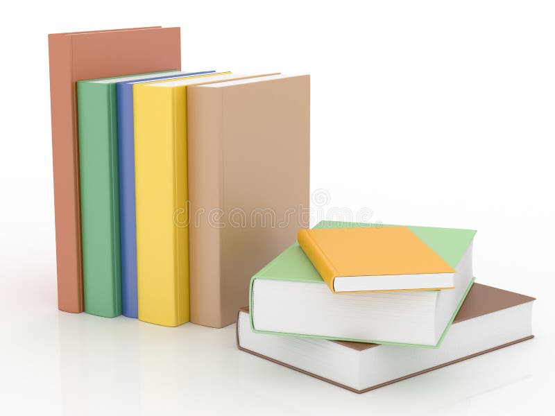 Color Books with Blank Covers Stock Illustration - Illustration of ...