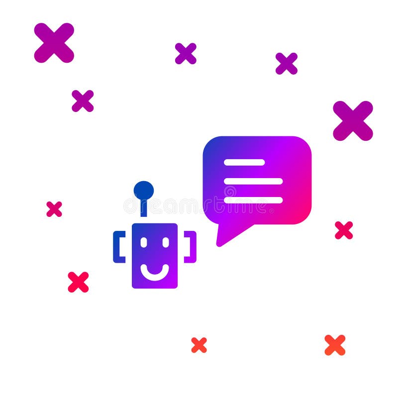 Color Bot Icon Isolated on White Background. Robot Icon. Gradient ...