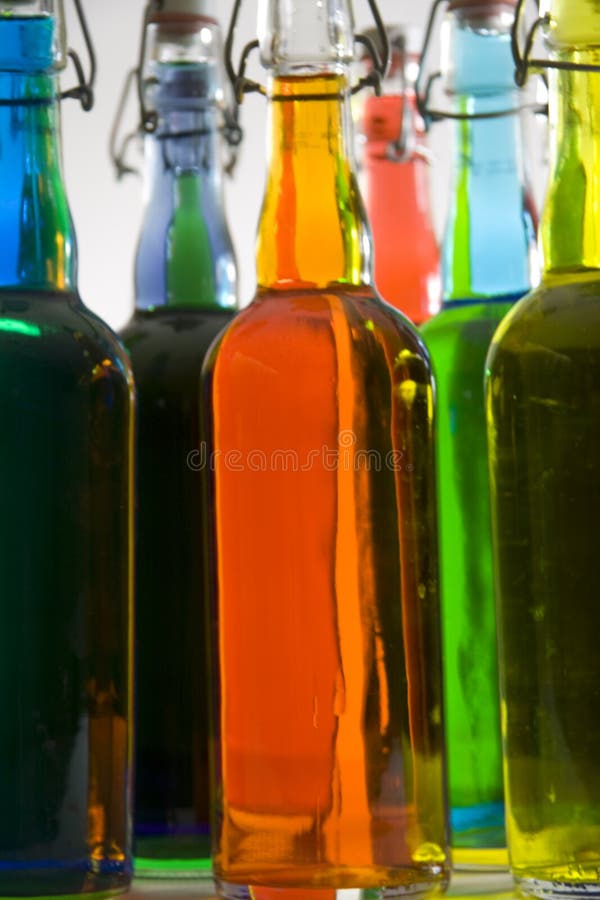 Color Bottles stock photo. Image of colour, fizz, closeup - 61283880