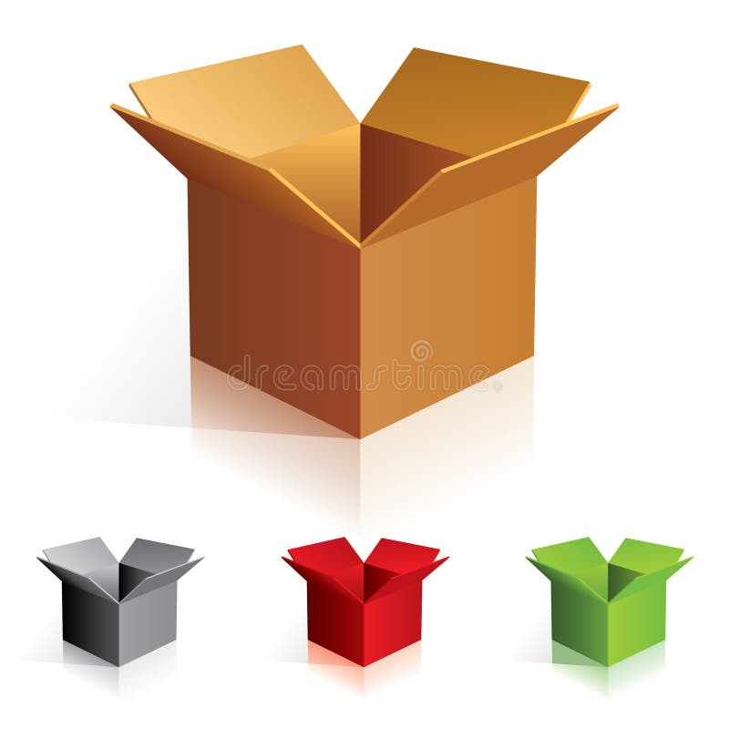 Color boxes stock vector. Illustration of open, design - 14526471