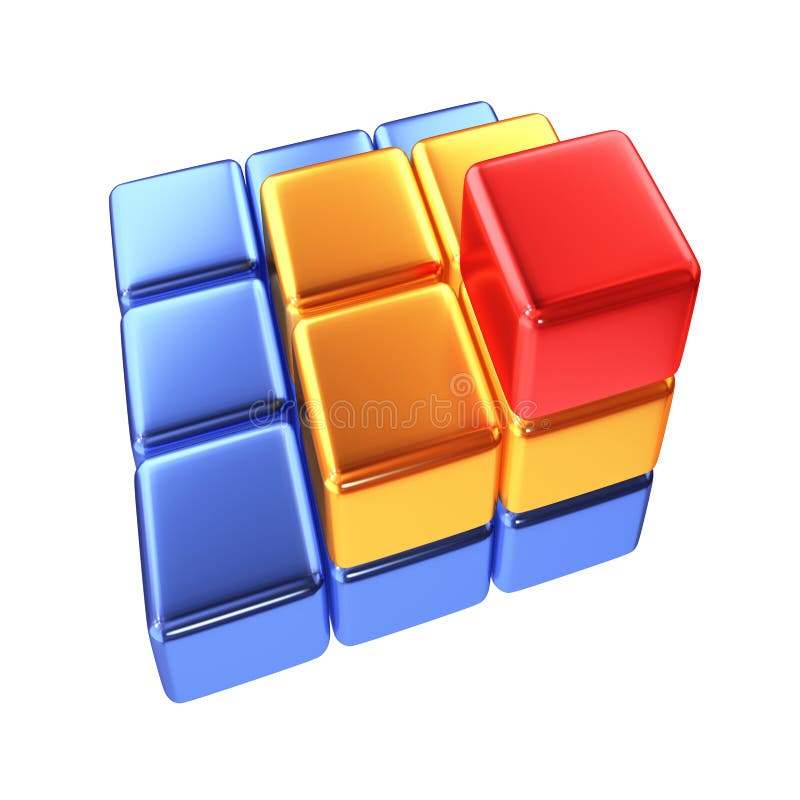 4 colored boxes stock illustration. Illustration of blue - 434346