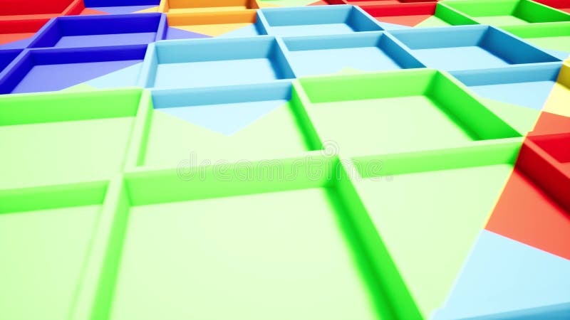 Color Boxes in Abstract Style. Background Decoration. 3d Abstract ...