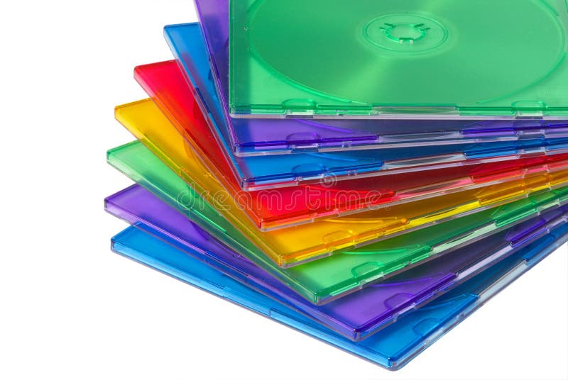 Color Boxes for Compact Disc Stock Photo - Image of bright, black: 7162570