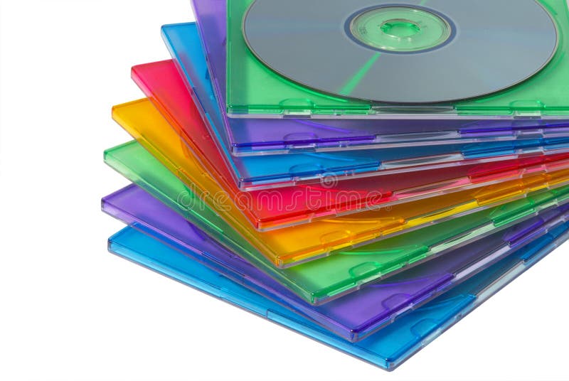 Color Boxes for Compact Disc Stock Photo - Image of bright, black: 7162570