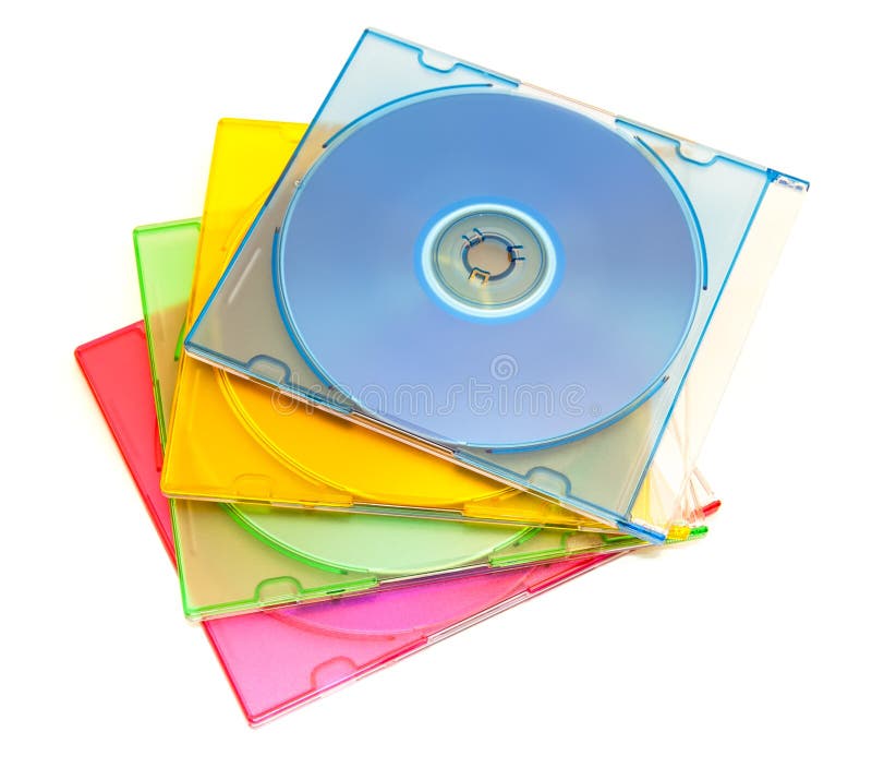 Color Boxes with Disks for Information Storage Stock Photo - Image of ...