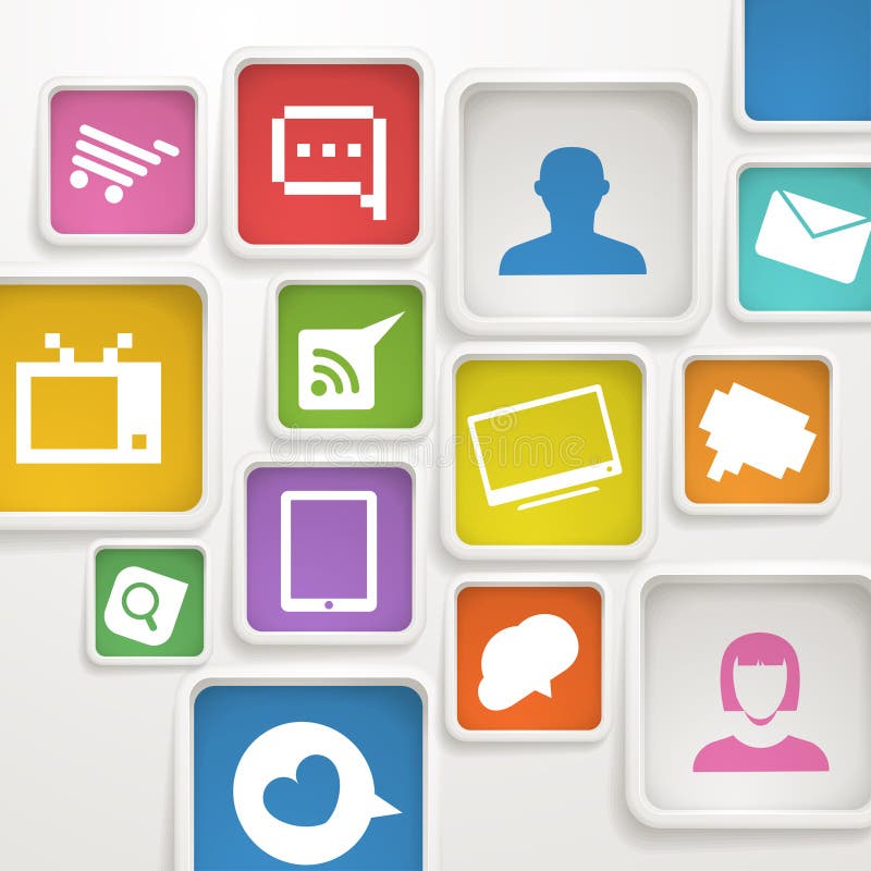 Color media arrows stock vector. Illustration of file - 24623613