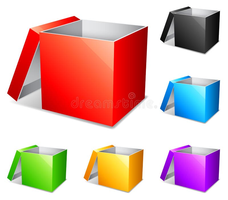 Color Boxes stock vector. Illustration of empty, mockup - 52237833