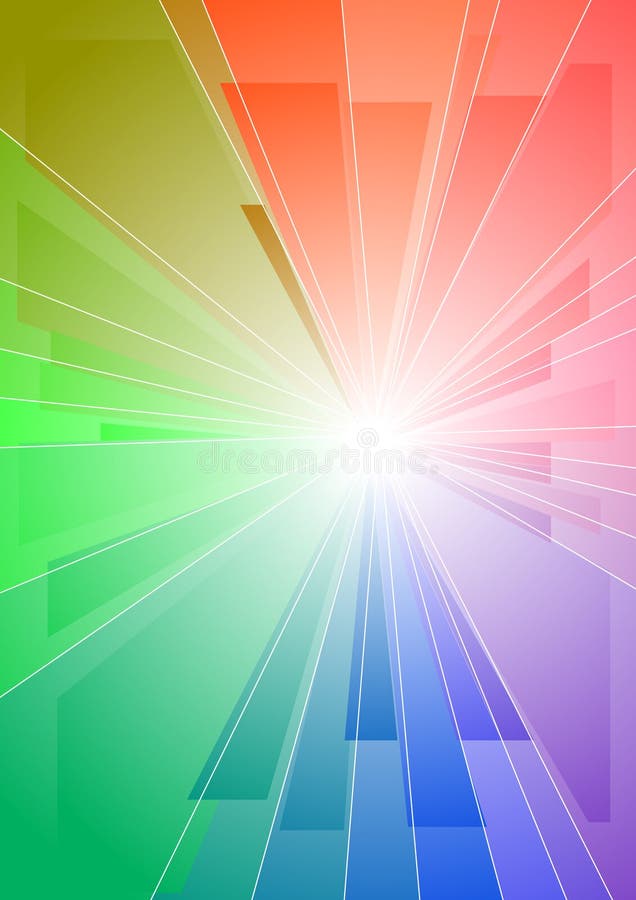 Rainbow Light Burst - Prism Stock Illustration - Illustration of optic ...