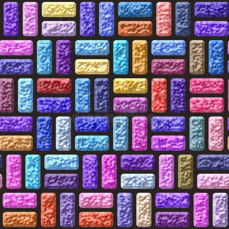 Color Bricks Stone Seamless Pattern Texture Stock Illustration ...